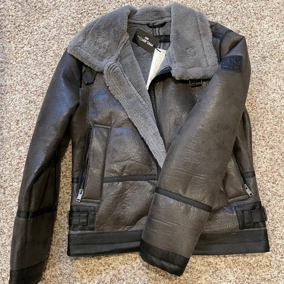 Projek Raw | Jackets & Coats | Vegan Leather Bomber Jacket | Poshmark